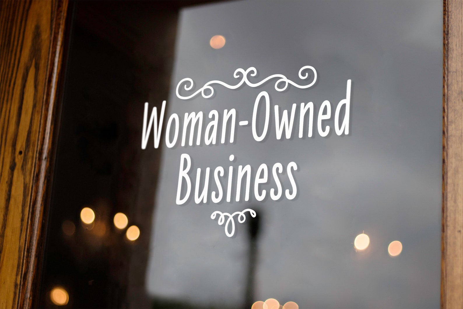 Woman-owned Window Vinyl Decal Business Shop Storefront Door | Etsy