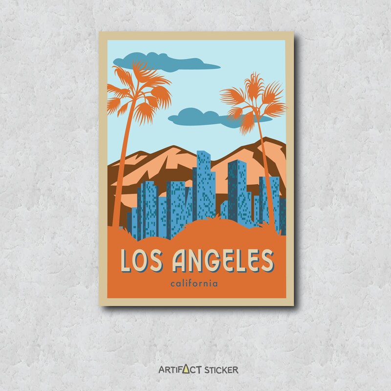 Los Angeles Sticker - Etsy