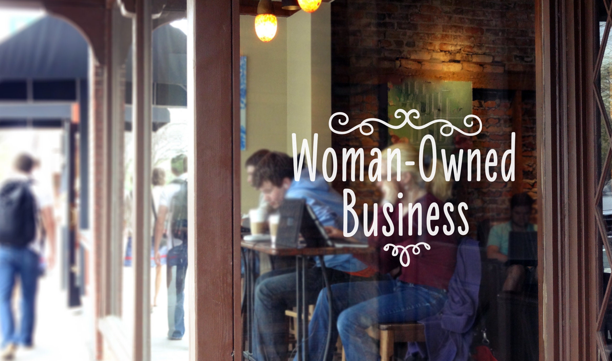 Woman-owned Window Vinyl Decal Business Shop Storefront Door | Etsy