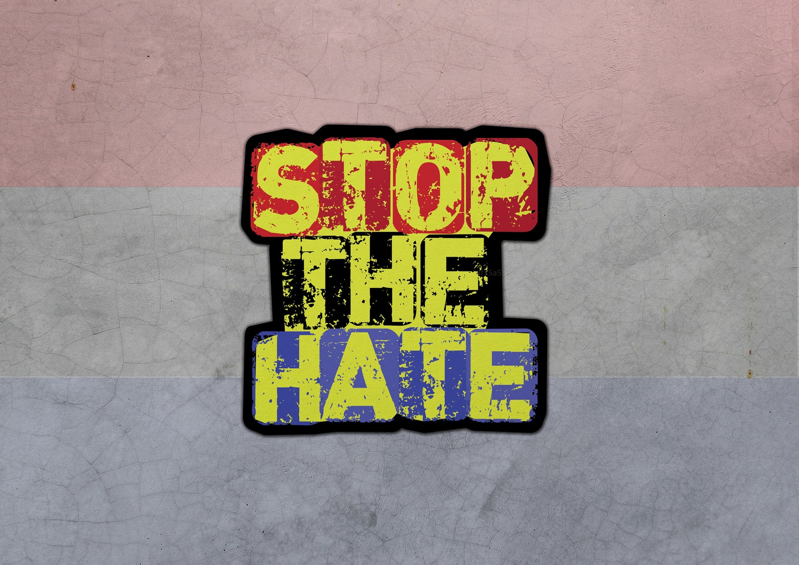 Anti-racism Sticker Stop the Hate Protest Quote - Etsy