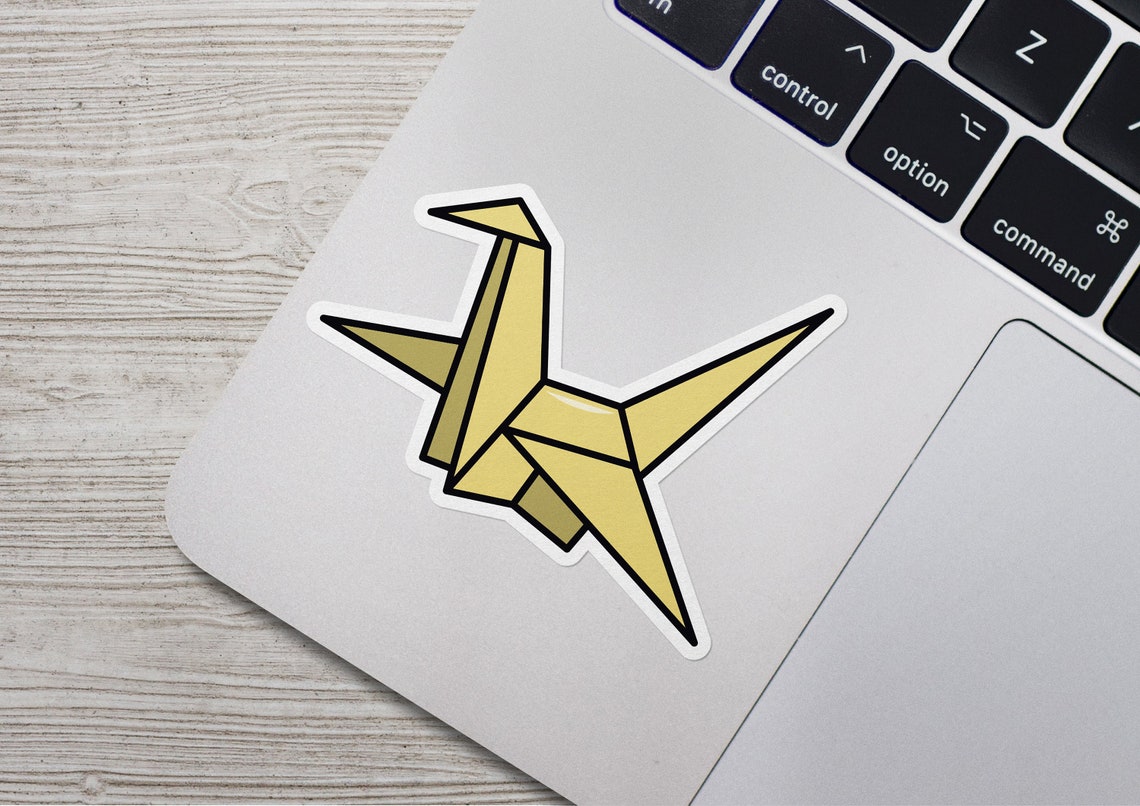 Japanese Crane Origami Sticker Minimal Illustration Japan - Etsy