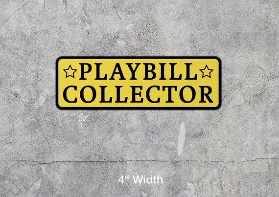 Broadway Sticker Playbill Collector Minimal Design | Etsy
