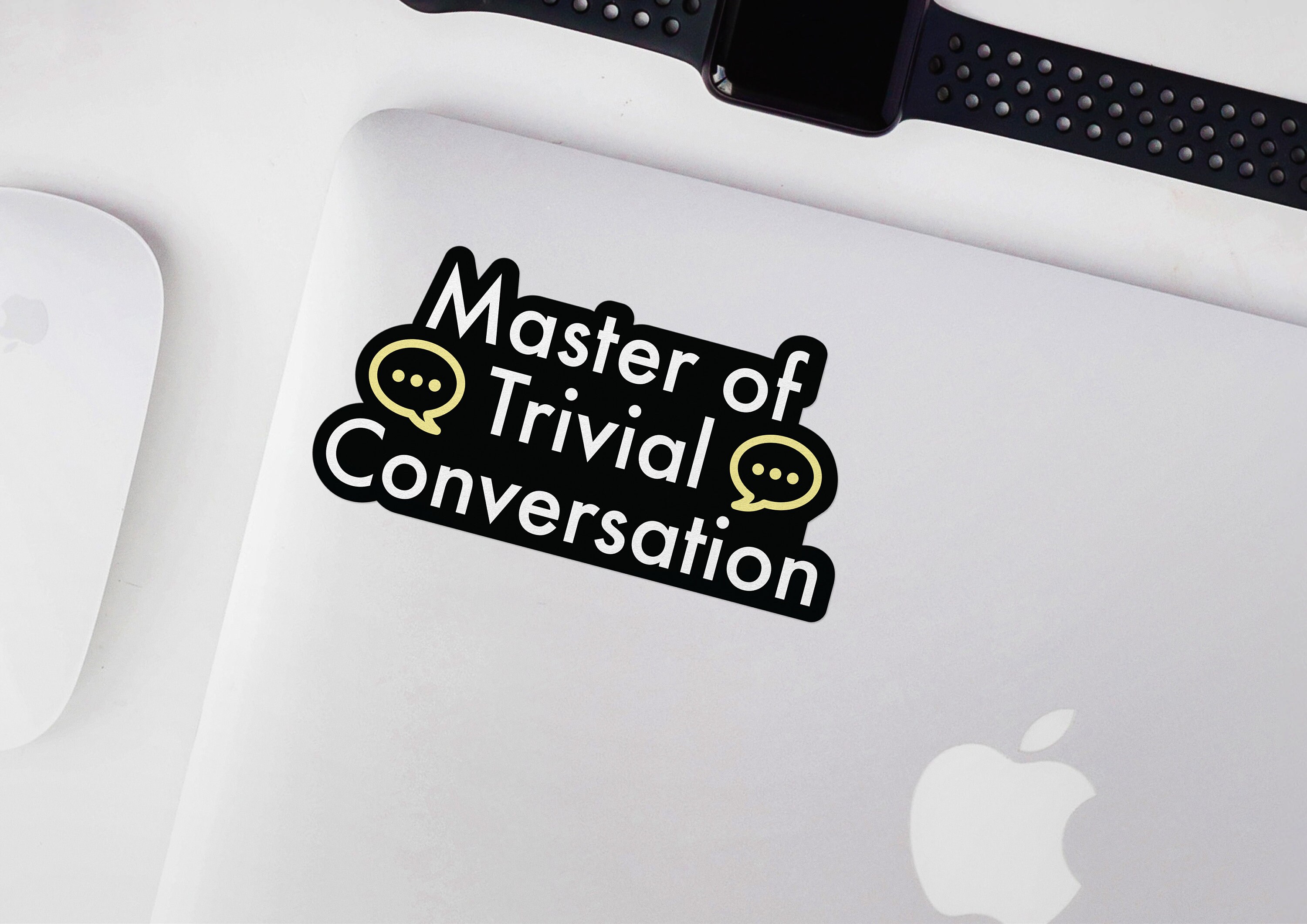 Humorous Conversation Sticker - Master of Trivial Conversation - Funny ...