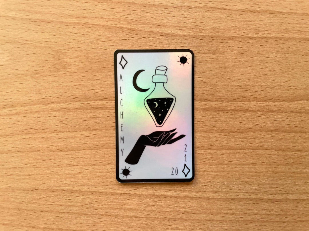 Holographic Alchemy Sticker - Potion & Elixir Card Design - Multi-color ...