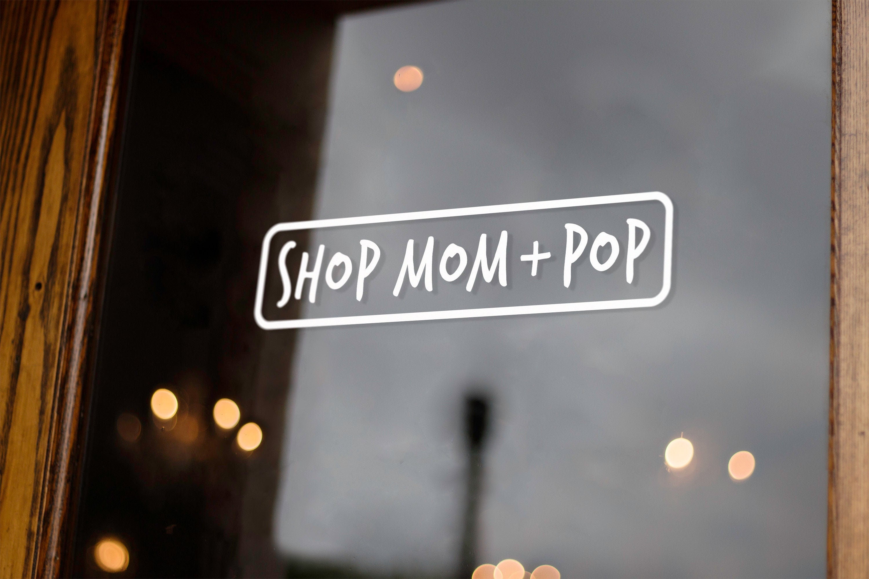 Shop Mom and Pop Vinyl Decal - Business Window and Storefront Signage ...