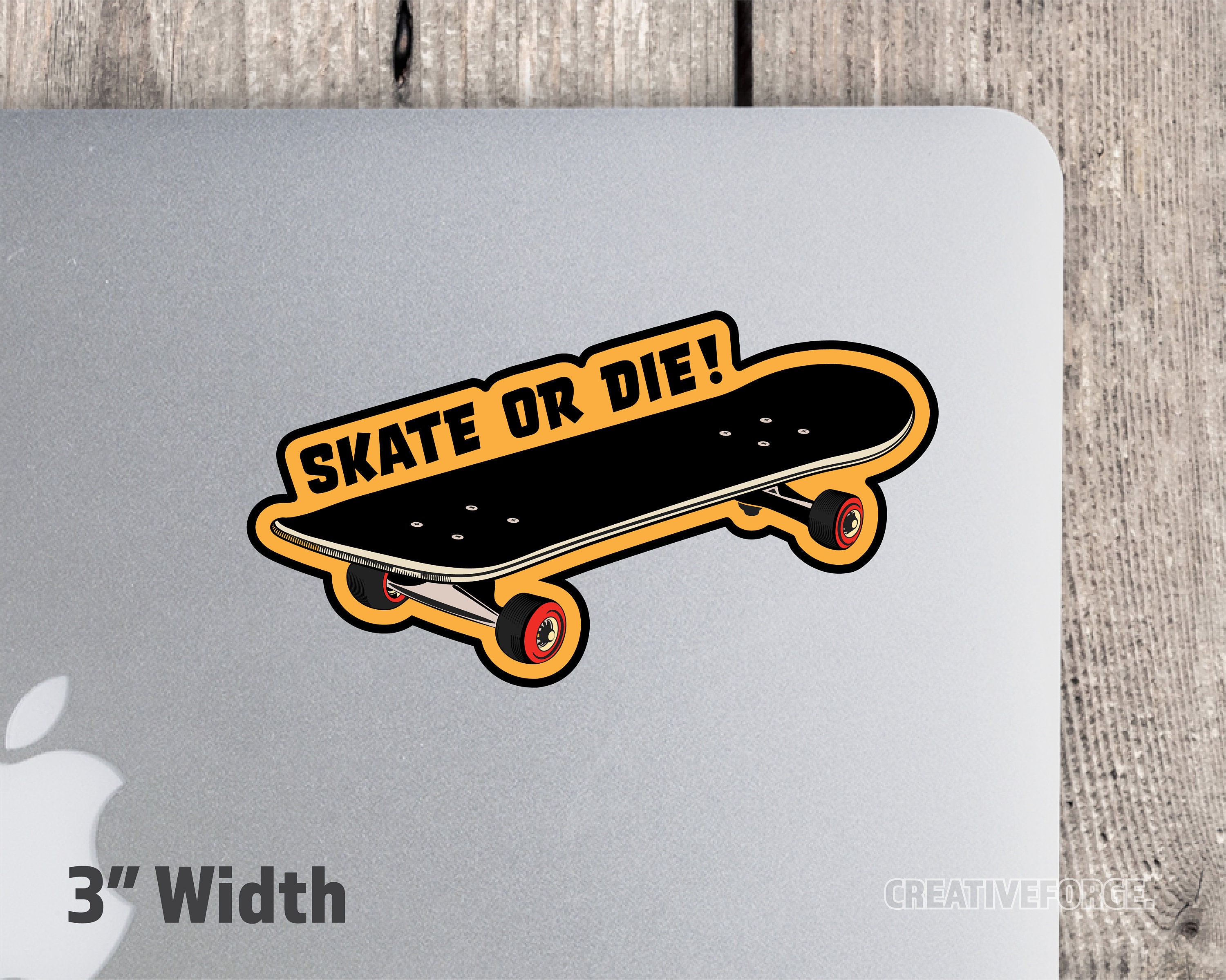 Skateboard Sticker Skate or Die Phrase Vinyl Colored - Etsy UK