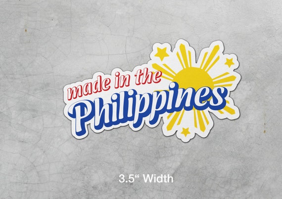 Made in the Philippines Sticker Pinoy Pride Three Stars - Etsy