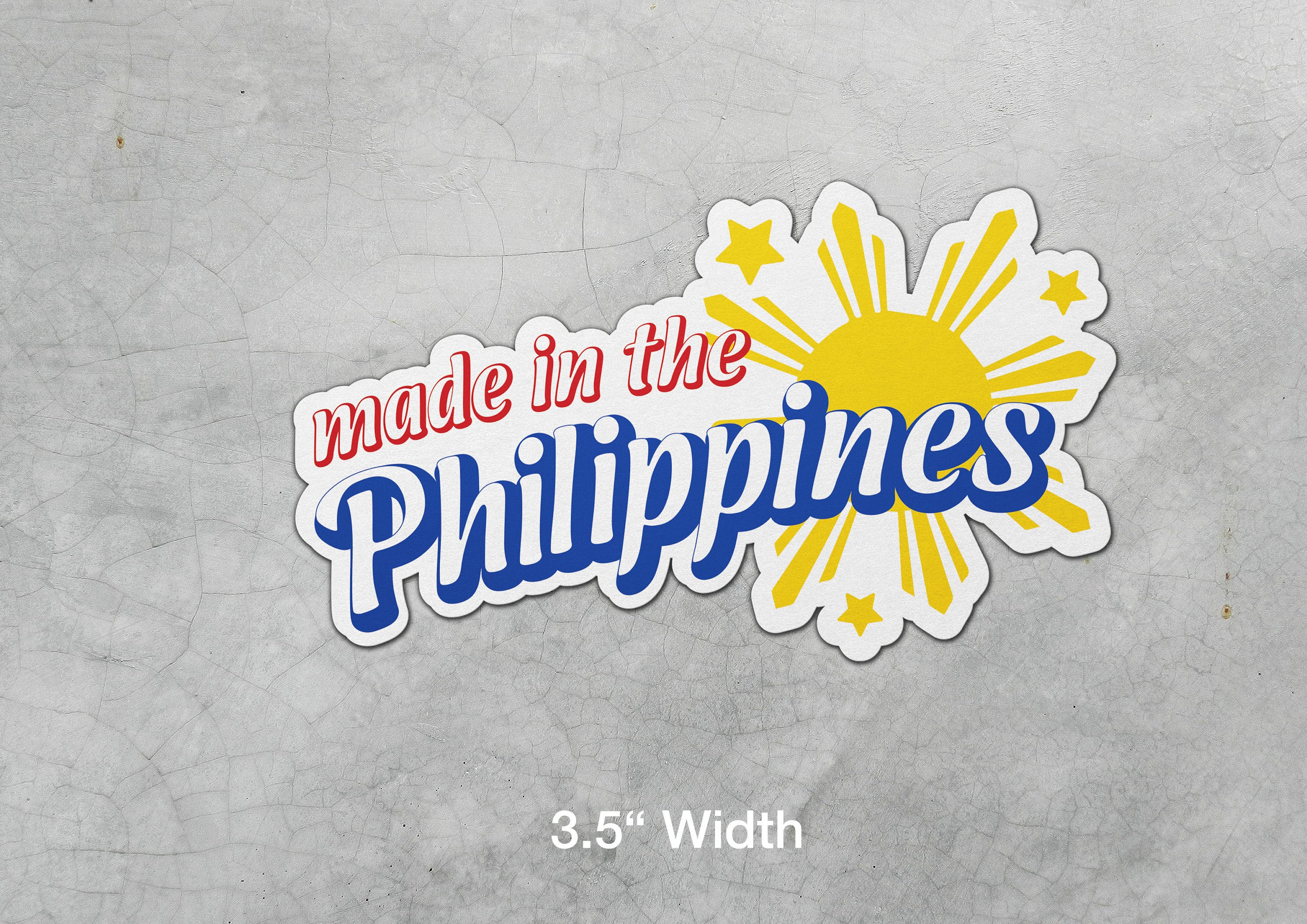 Made in the Philippines Sticker Pinoy Pride Three Stars - Etsy