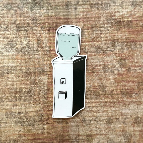 Office Water Dispenser Sticker Funny Humorous Adhesive - Etsy