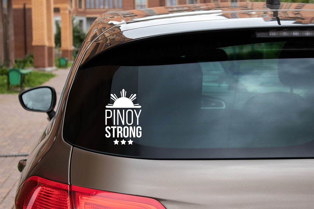 Filipino Pride Vinyl Decal - Pinoy Strong - Three Stars and Sun ...