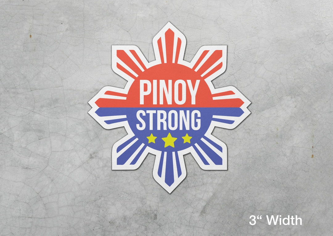 Pinoy Sticker Filipino Pride Three Stars and a Sun - Etsy