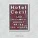 Cecil Hotel Sticker Downtown Los Angeles Landmark Sign Distressed Style ...