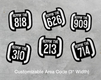 License Plate Custom Area Code Sticker - Etsy