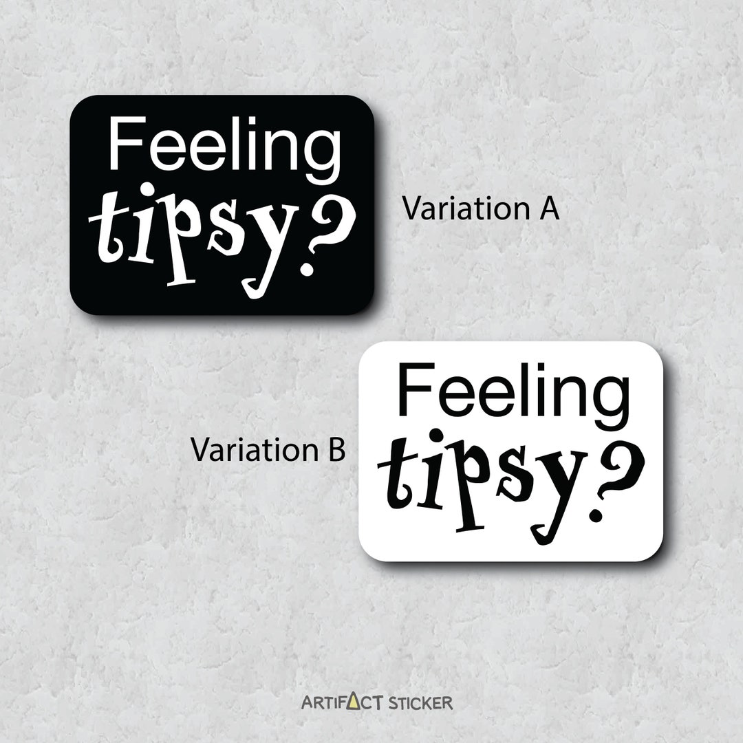 Feeling Tipsy? Tip Jar Sticker - Mason Money Jar Sign Restaurant Cafe ...