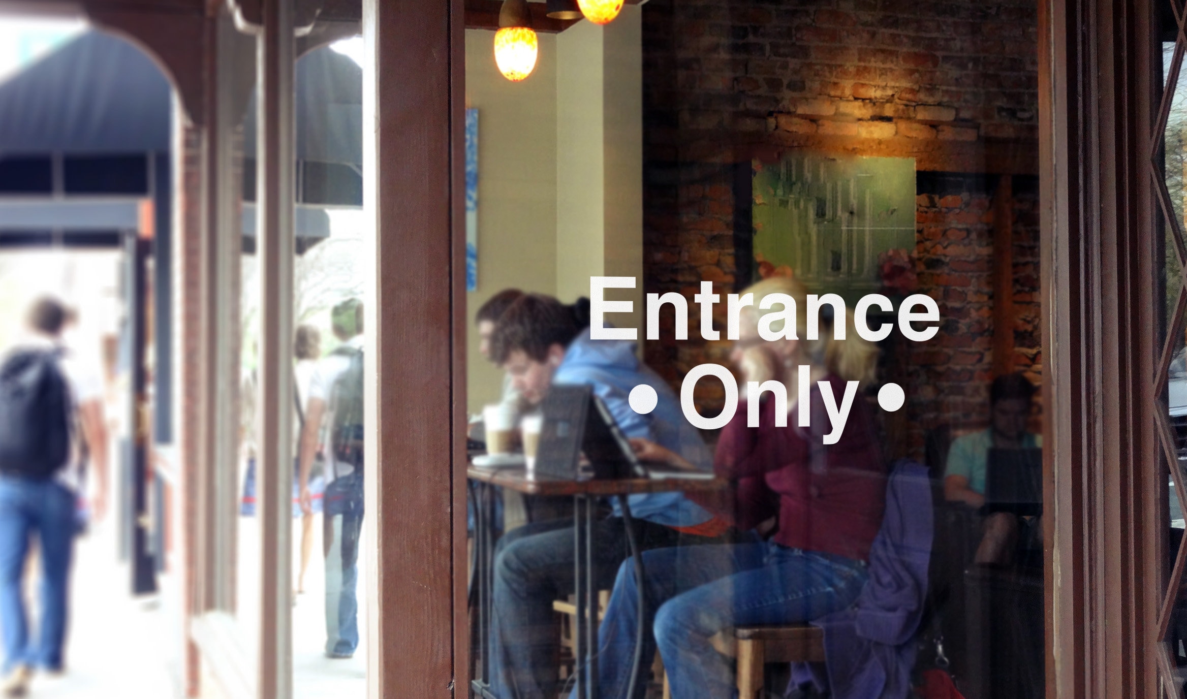 Entrance Only Decal Business Storefront Signage Front Door | Etsy