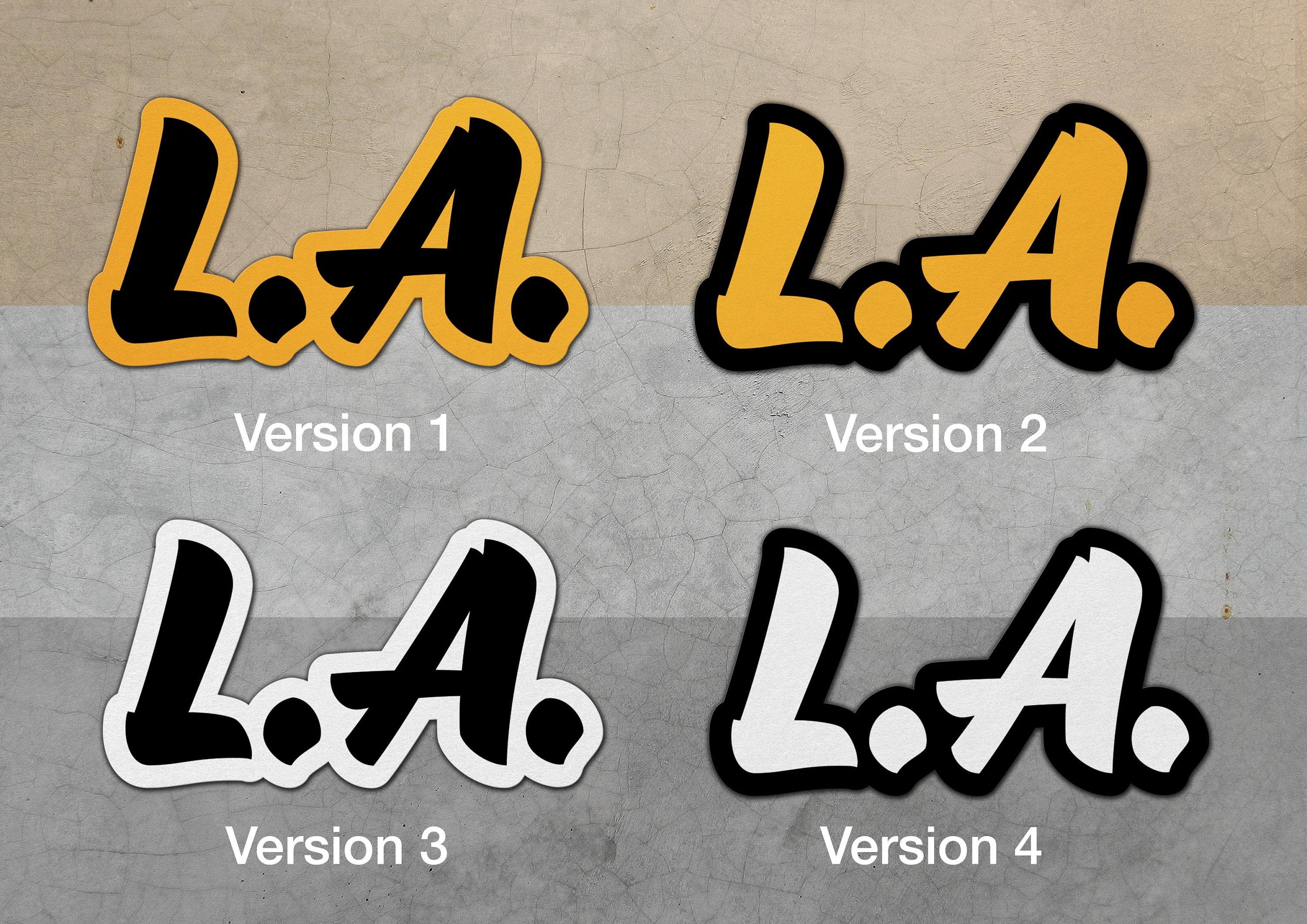 Los Angeles Abbreviation Sticker L.A. Initials City of - Etsy UK