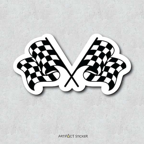 Checkered Flag Decal - Etsy