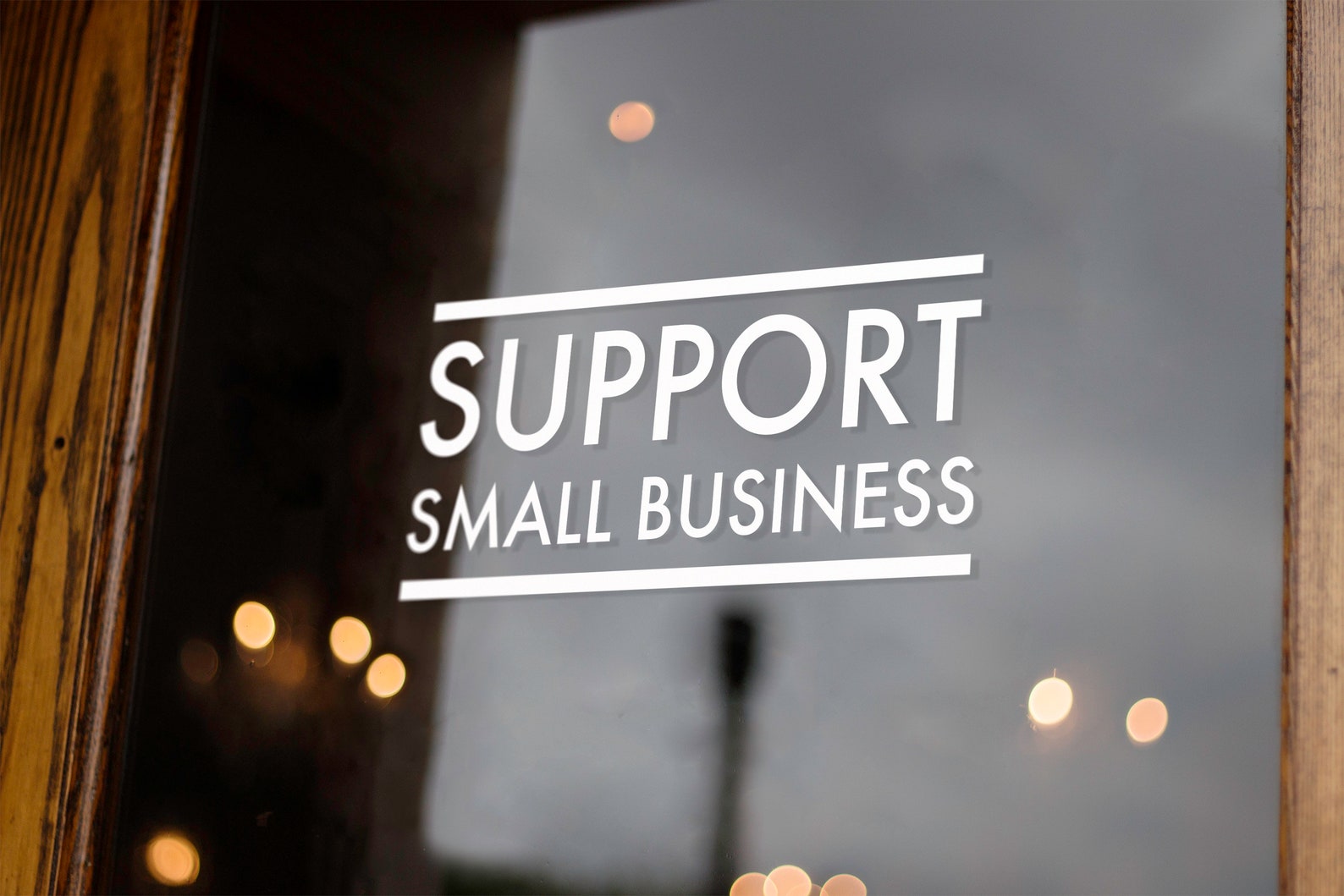 Support Small Business Sign Decal Storefront Window Signage - Etsy