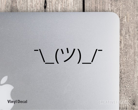 Shrug Emoticon Vinyl Decal Smiley Keyboard Icon | Etsy