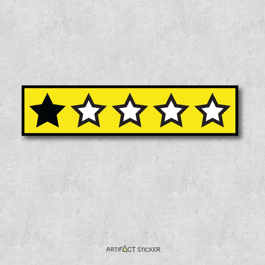 One Star Rating Sticker - Humorous Critic Business Reviews and Feedback ...