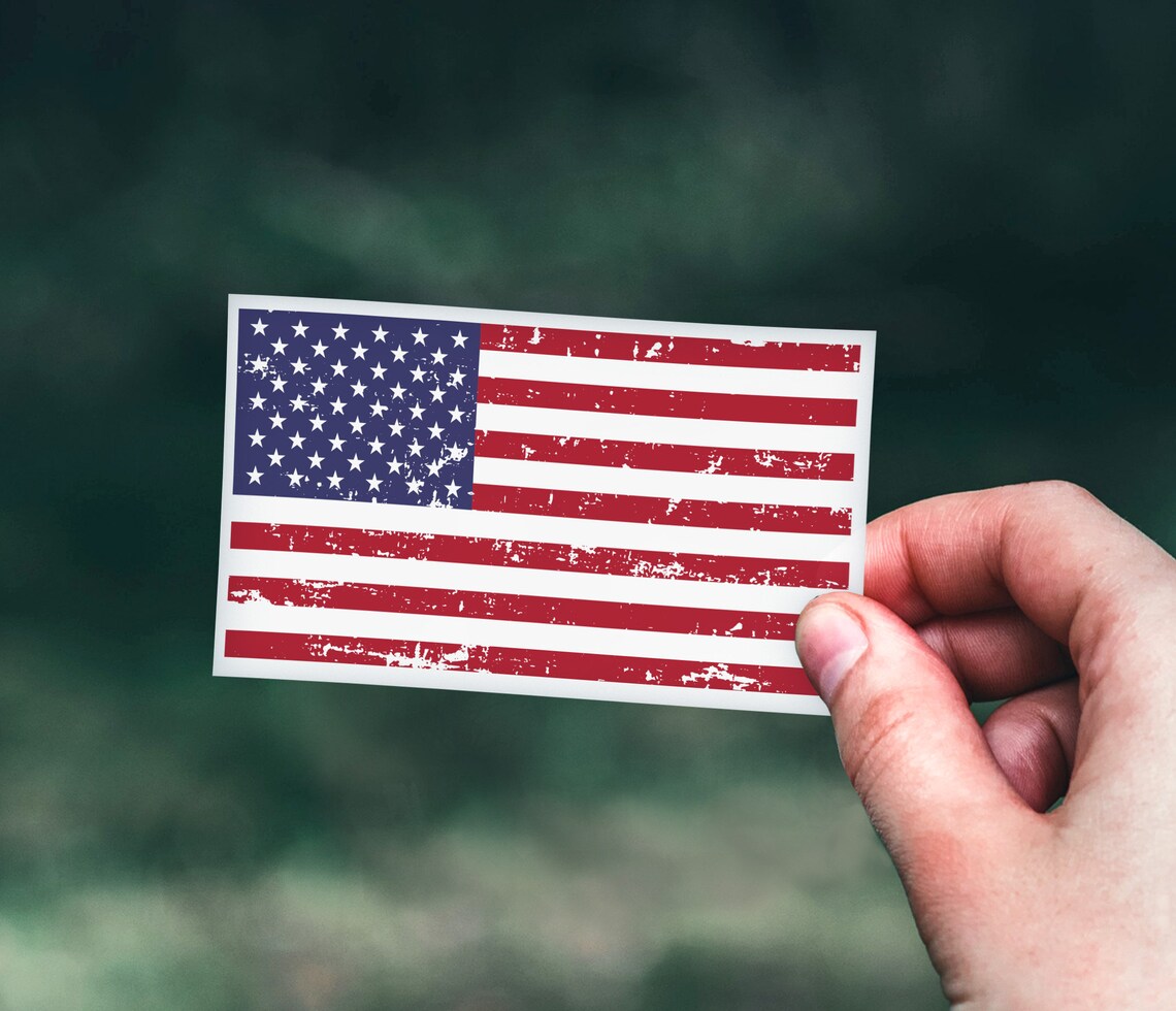 Distressed American Flag Sticker - United States of America Icon ...