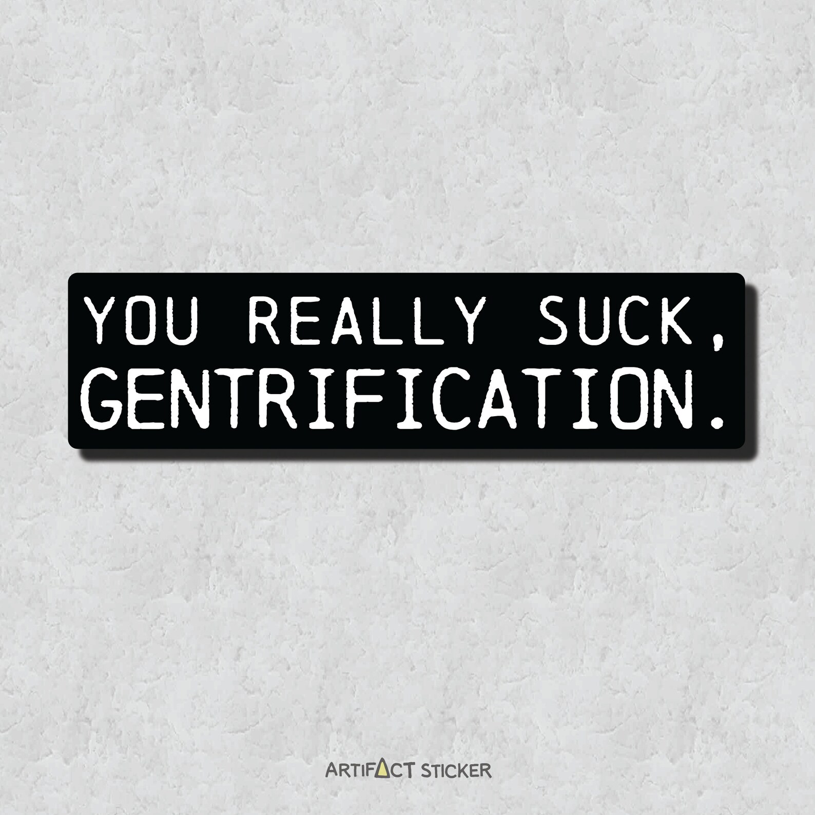 Gentrification Sticker Urban Process Controversy Distressed Font Style ...