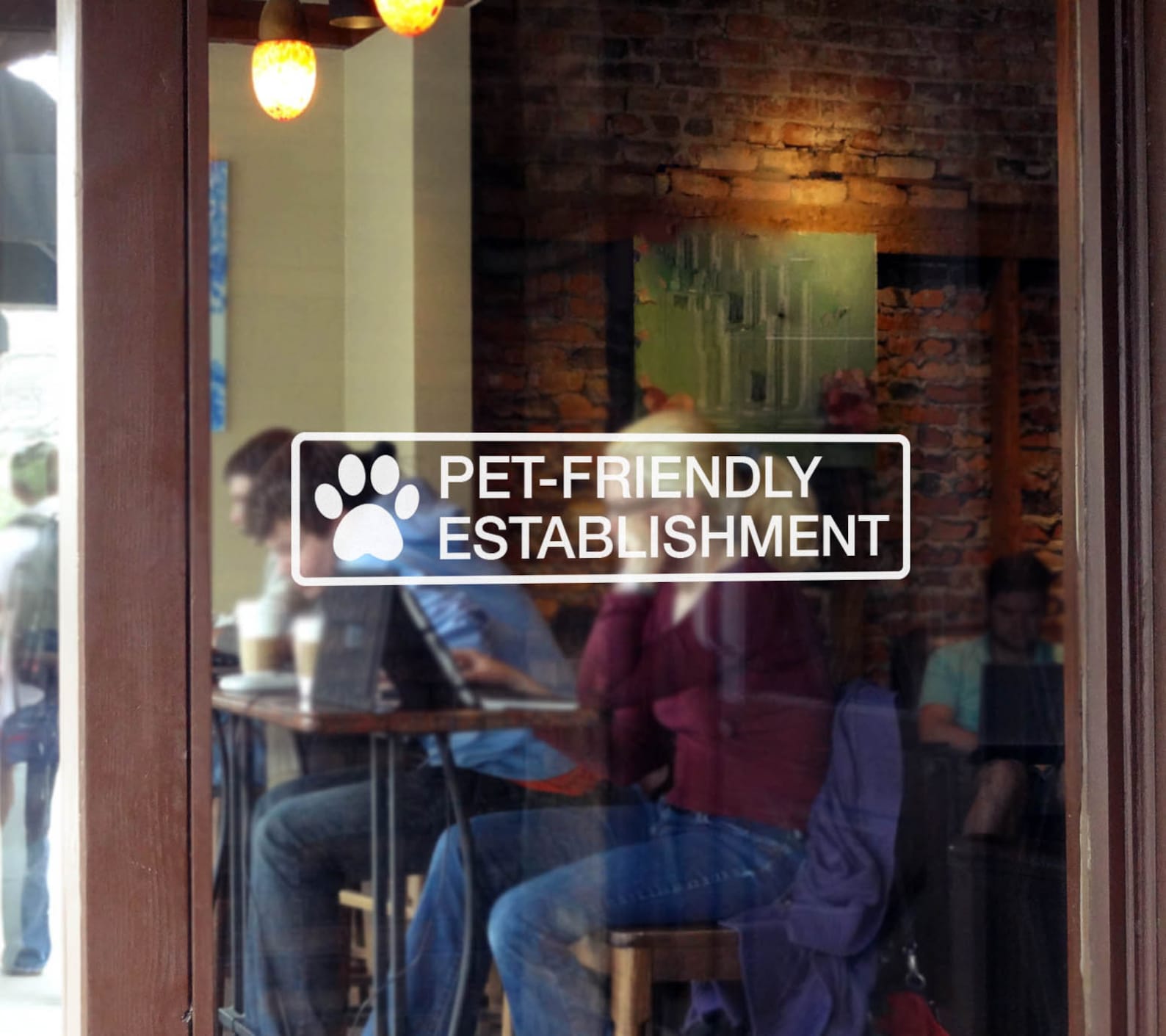 Pet-friendly Establishment Vinyl Decal - Business Window and Storefront ...