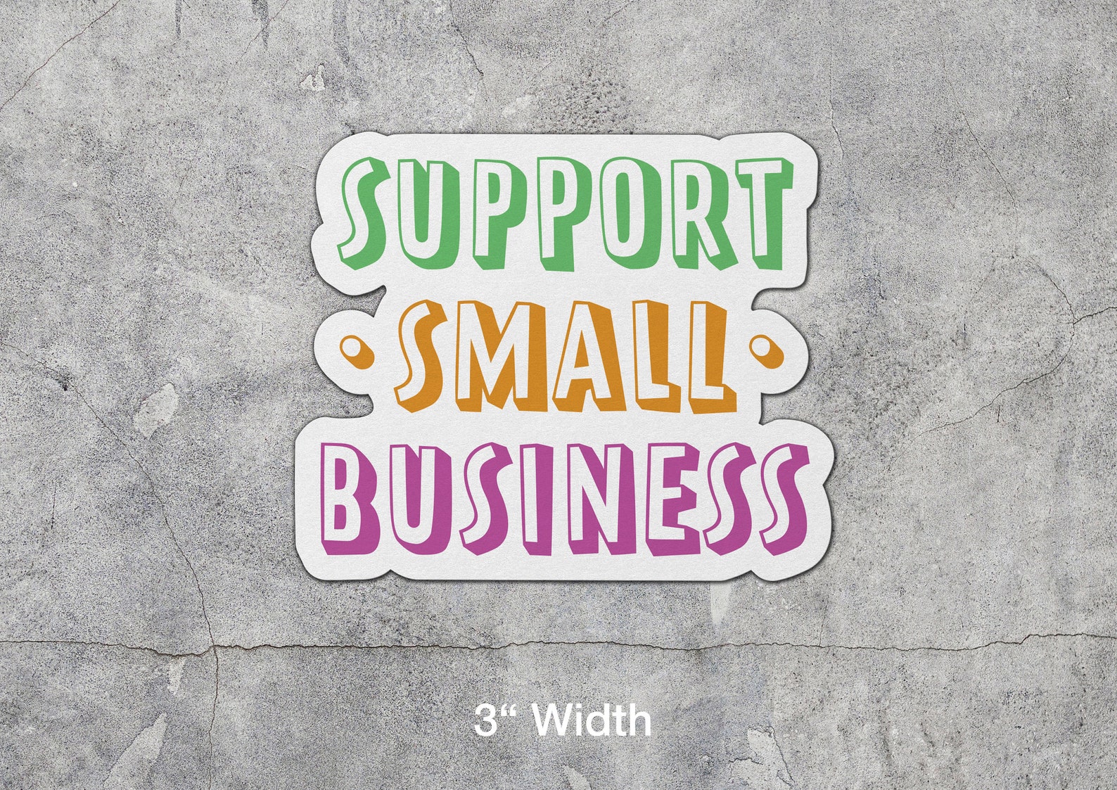 Support Small Business Sticker Minimal Design Vinyl Adhesive - Etsy