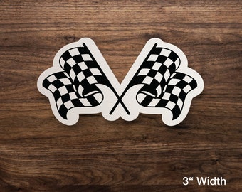 Checkered Flags Vinyl Decal Sticker Racing - Etsy