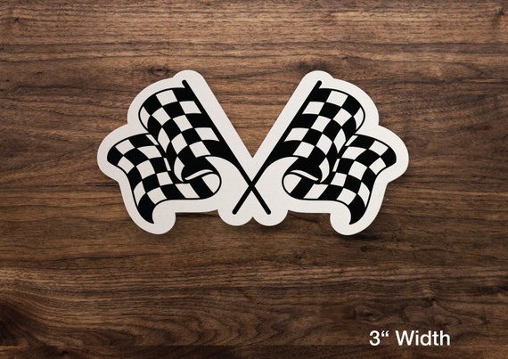 Checkered Flag Sticker Finish Line Icon Minimal Style | Etsy