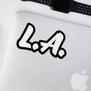 Los Angeles Abbreviation Sticker - L.A. Initials - City of Angels Name ...