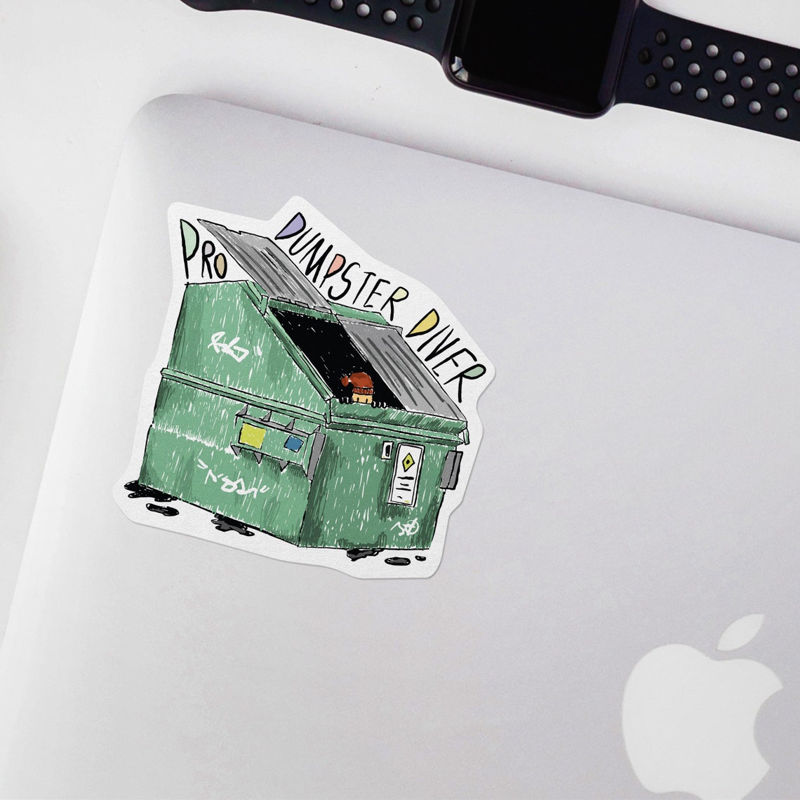 Pro Dumpster Diver Sticker Hand-drawn Style Illustration - Etsy