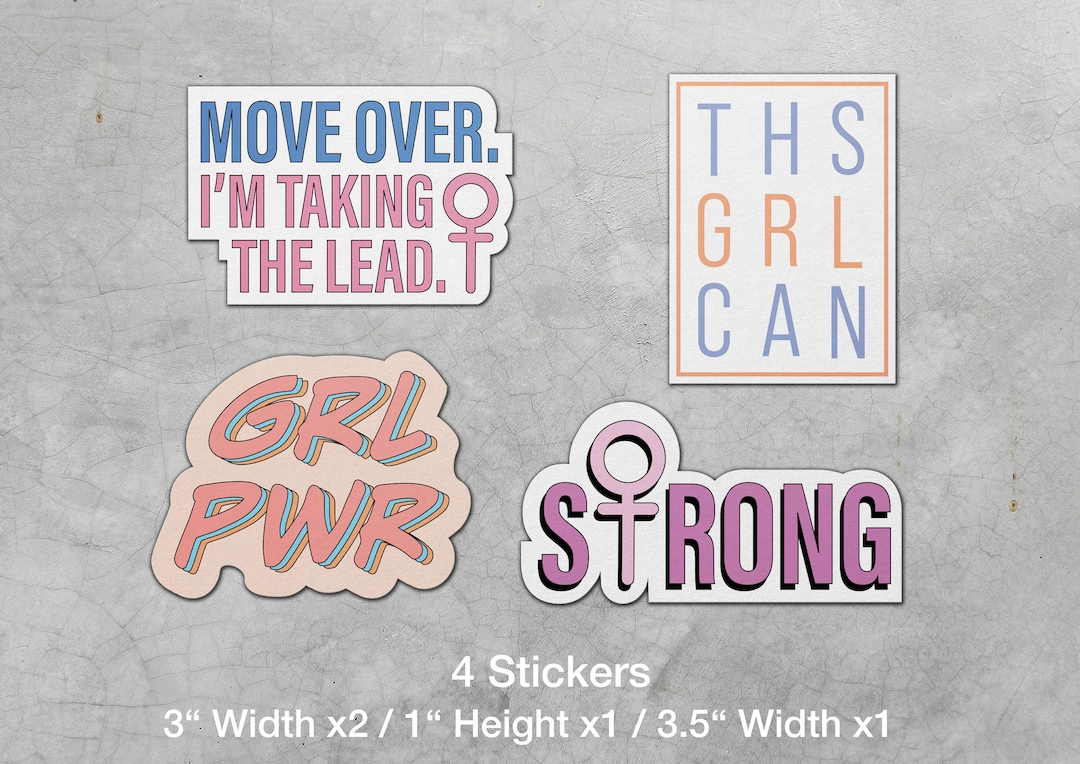 Female Empowerment Sticker Pack Four 4 Individual - Etsy