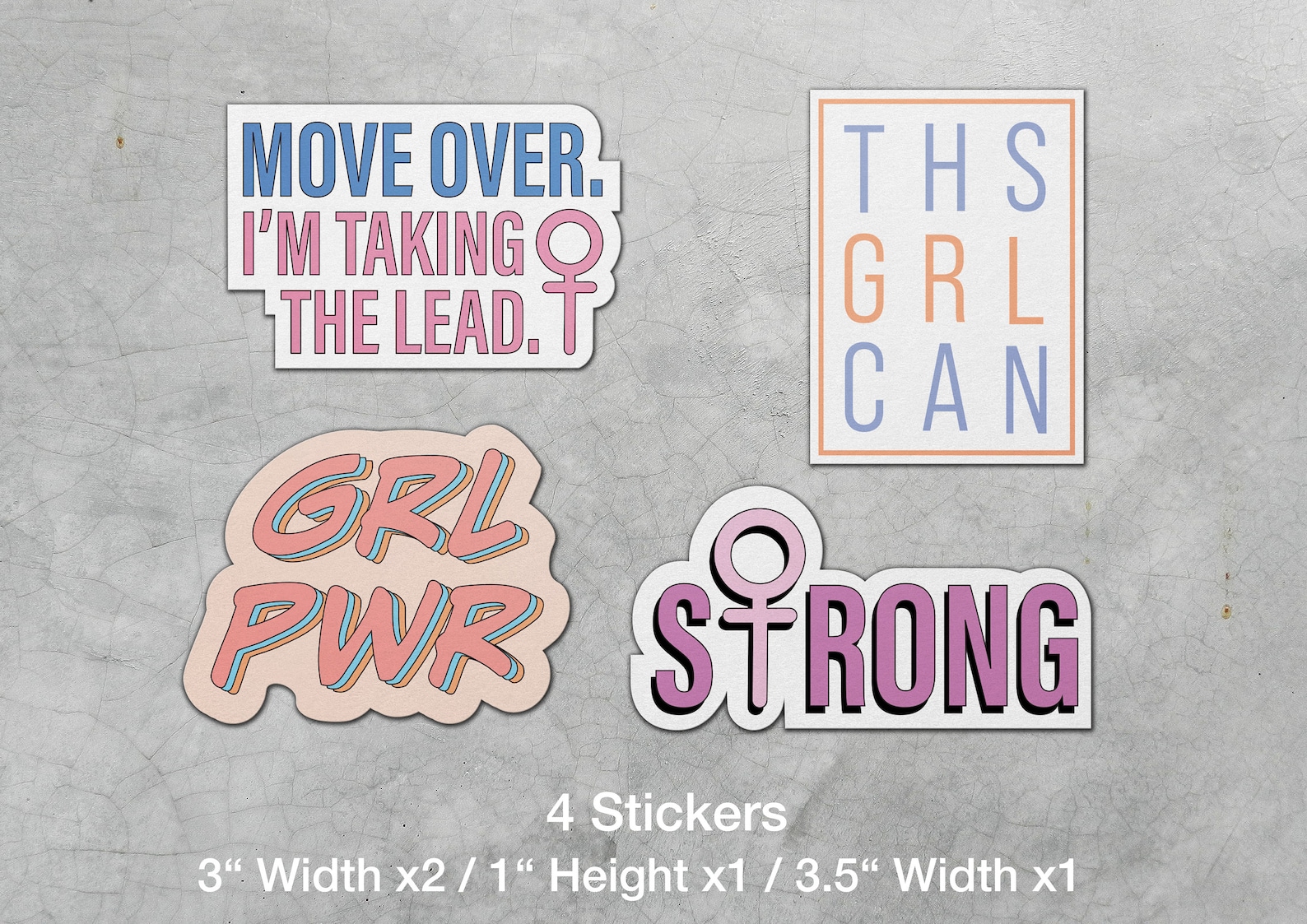 Female Empowerment Sticker Pack Four 4 Individual - Etsy