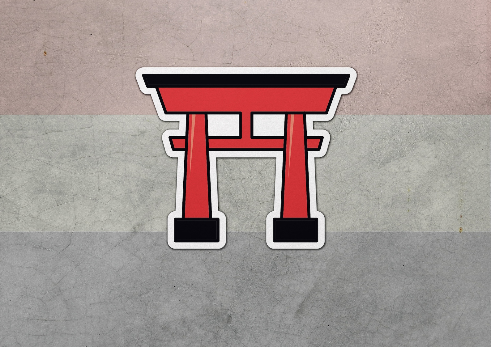 Japanese Torii Gate Sticker Minimal Illustration Japan - Etsy