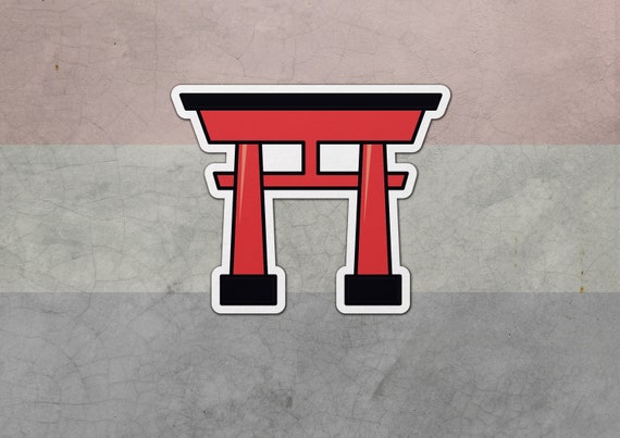 Japanese Torii Gate Sticker Minimal Illustration Japan | Etsy