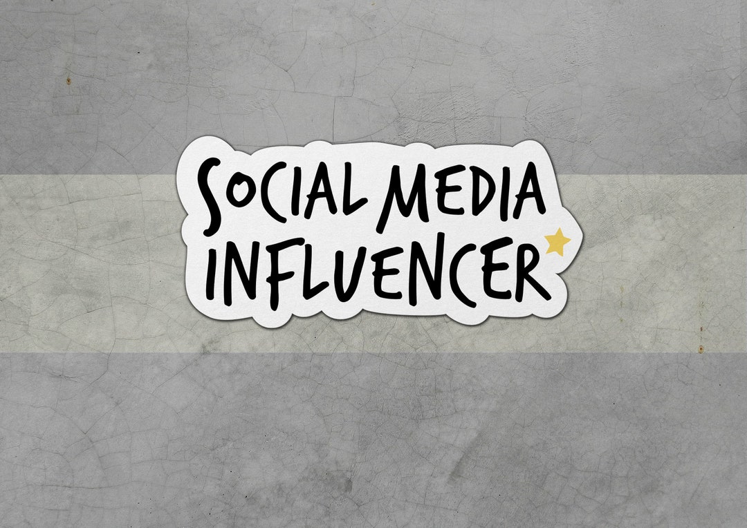Social Media Influencer Sticker Trendsetter Title - Etsy