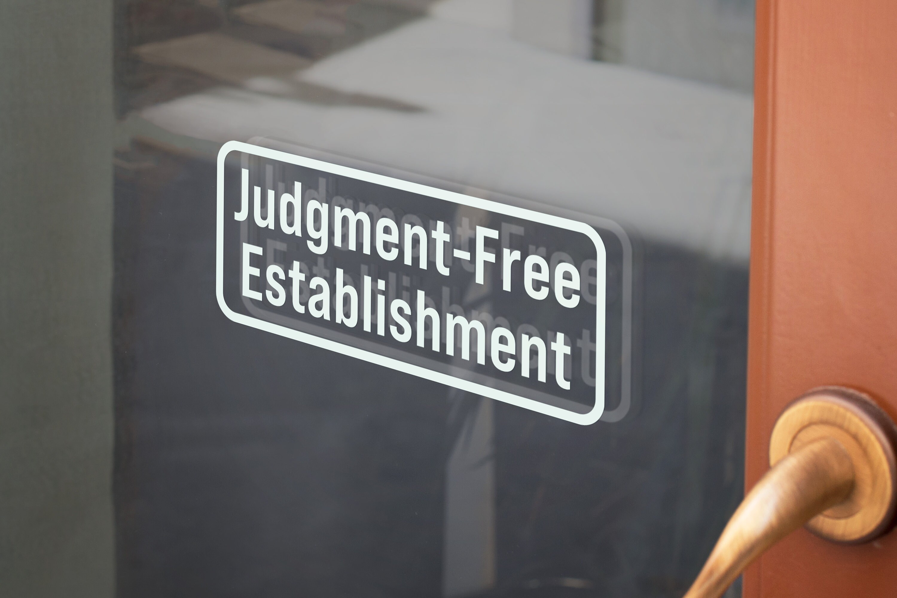 Judgment-free Establishment Window Decal Sign Business | Etsy