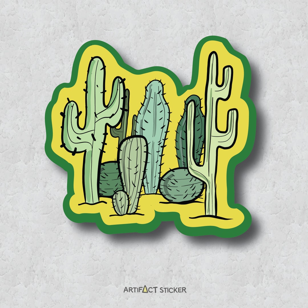 Cactus Sticker - Desert Life Appreciation - Palm Springs Landscape ...