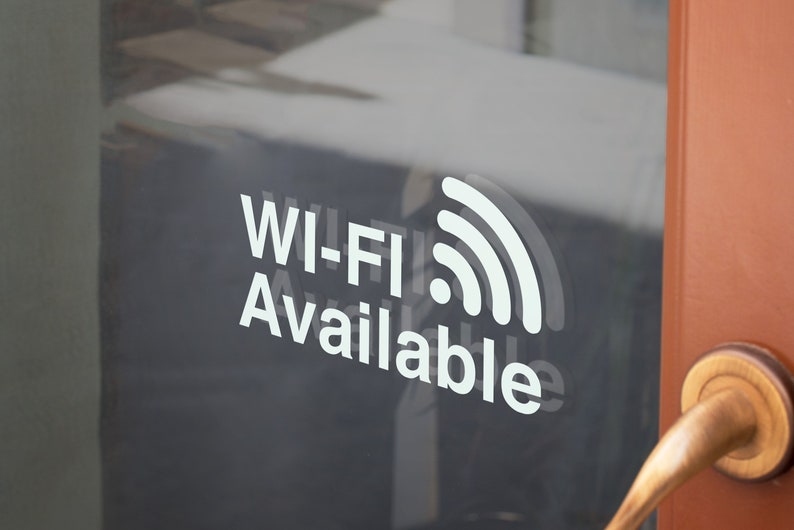 Wi-fi Internet Signal Decal Cafe Restaurant Business - Etsy