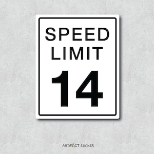 California Speed Limit Sticker - Tram Speed Signage - Minimal Design ...