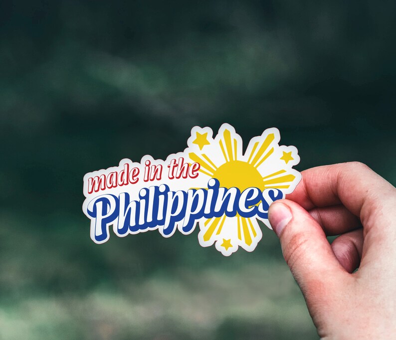 Made in the Philippines Sticker Pinoy Pride Three Stars - Etsy