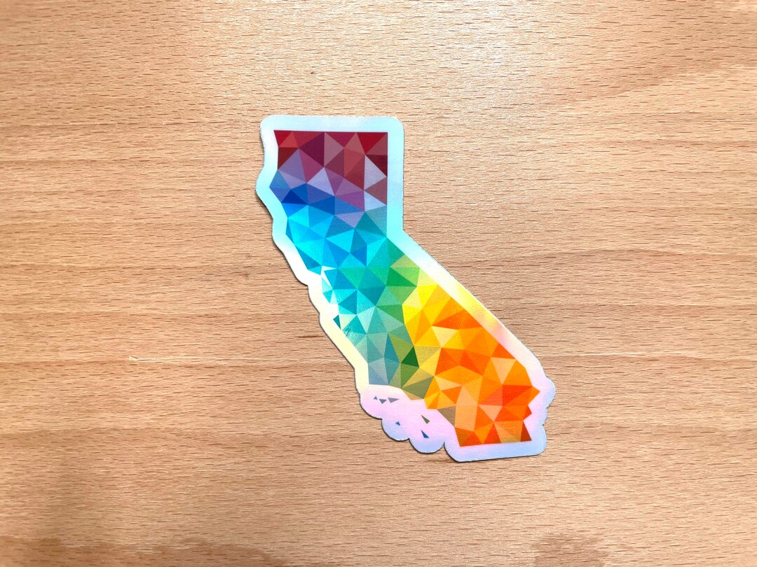Holographic California Sticker Multi-colored Spectrum - Etsy