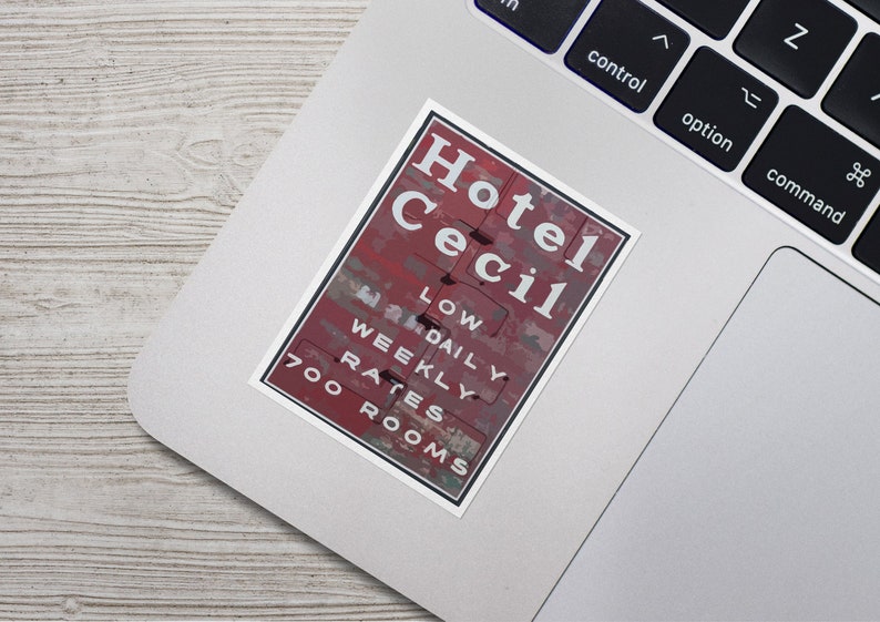 Cecil Hotel Sticker - Downtown Los Angeles Landmark Sign - Distressed ...