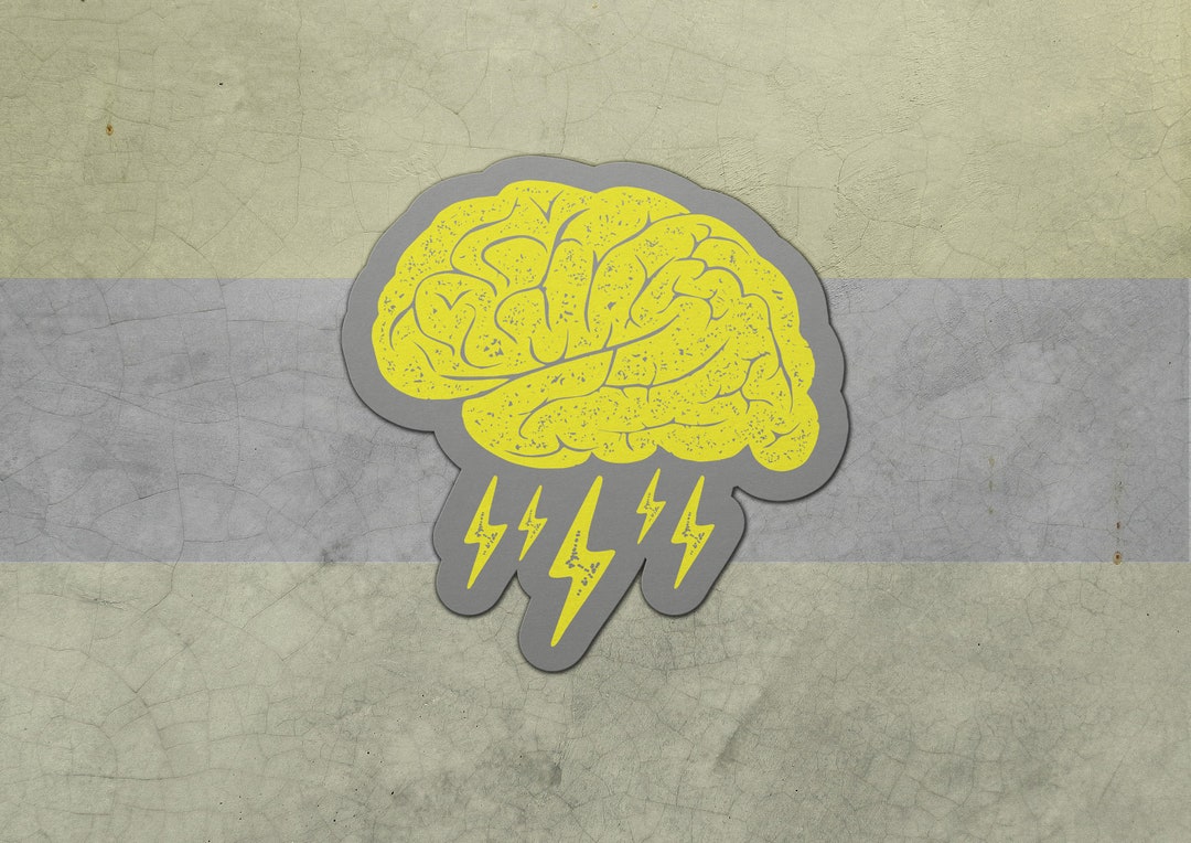 Brain Storm Sticker Author & Writer Icon Hand Drawn - Etsy