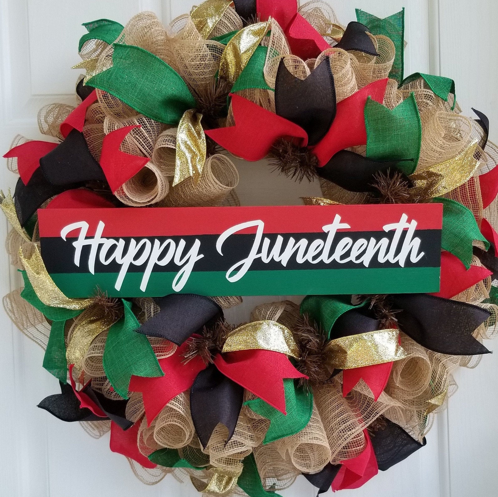 Happy Juneteenth Wreath/freedom Day Wreath/emancipation Day - Etsy