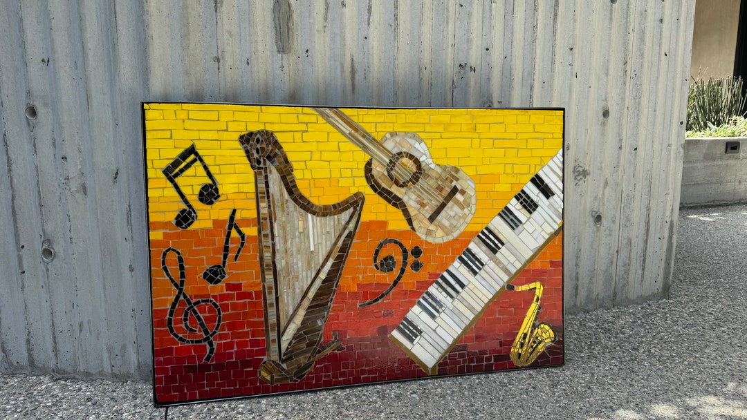 Stained Glass Music Art - Etsy