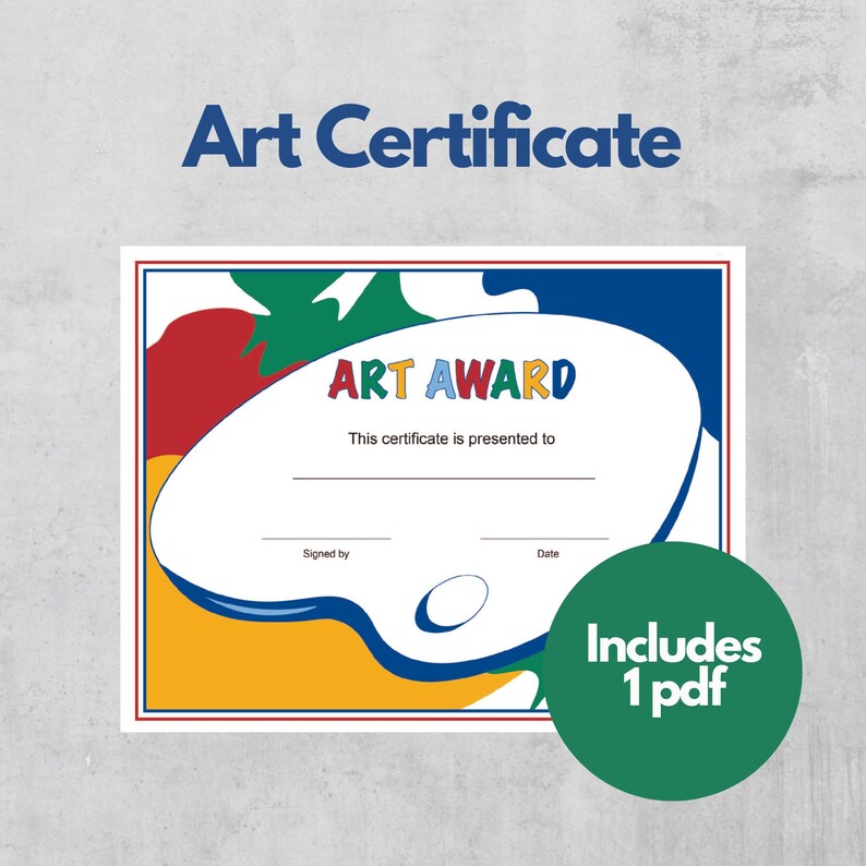 Teacher's Delight: Digital Art Certificate for Classroom Decor ...