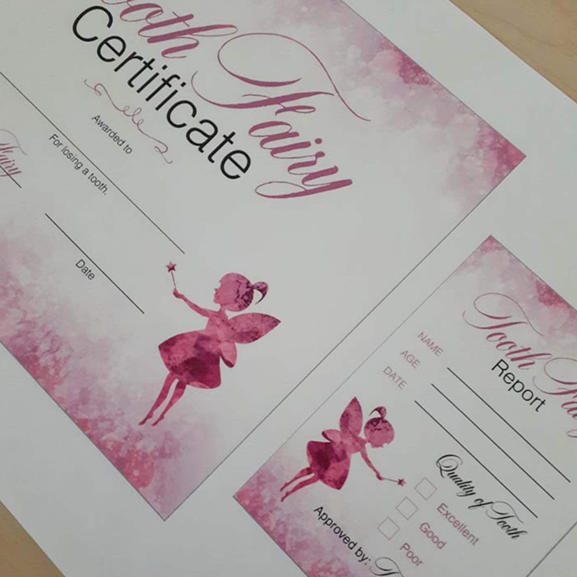 Complete Tooth Fairy Kit: Printable Certificate, Personalized Note, and ...