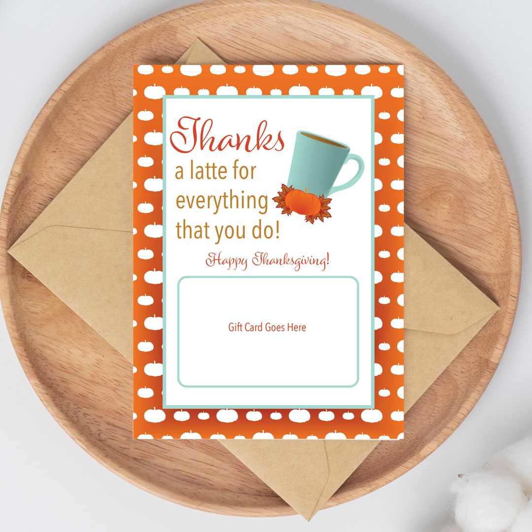 Fall Gift Card Holder for Teachers and Special Individuals - Printable ...